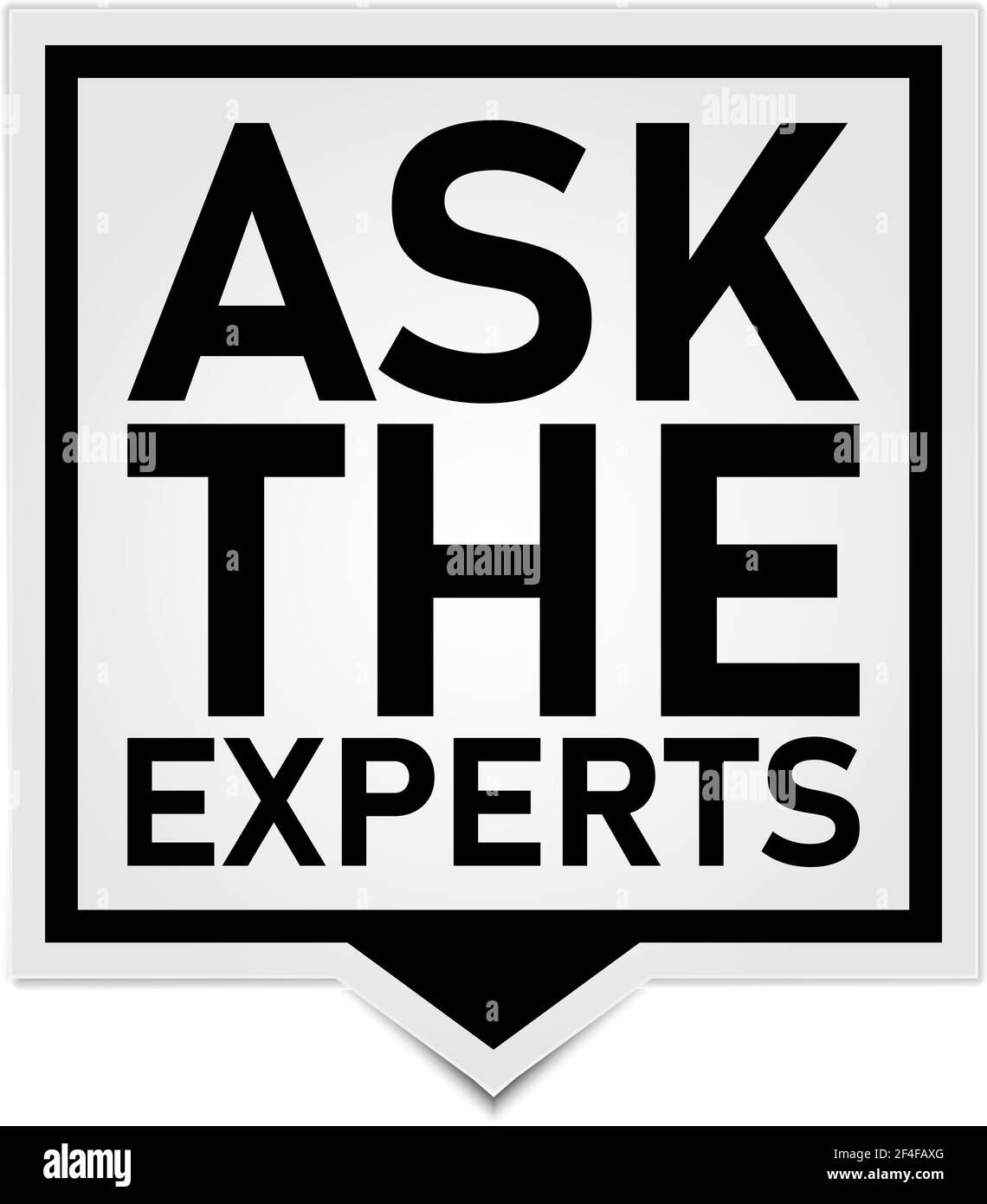 Ask The Experts Business Customers Solution Label Icon Vector Stock ...
