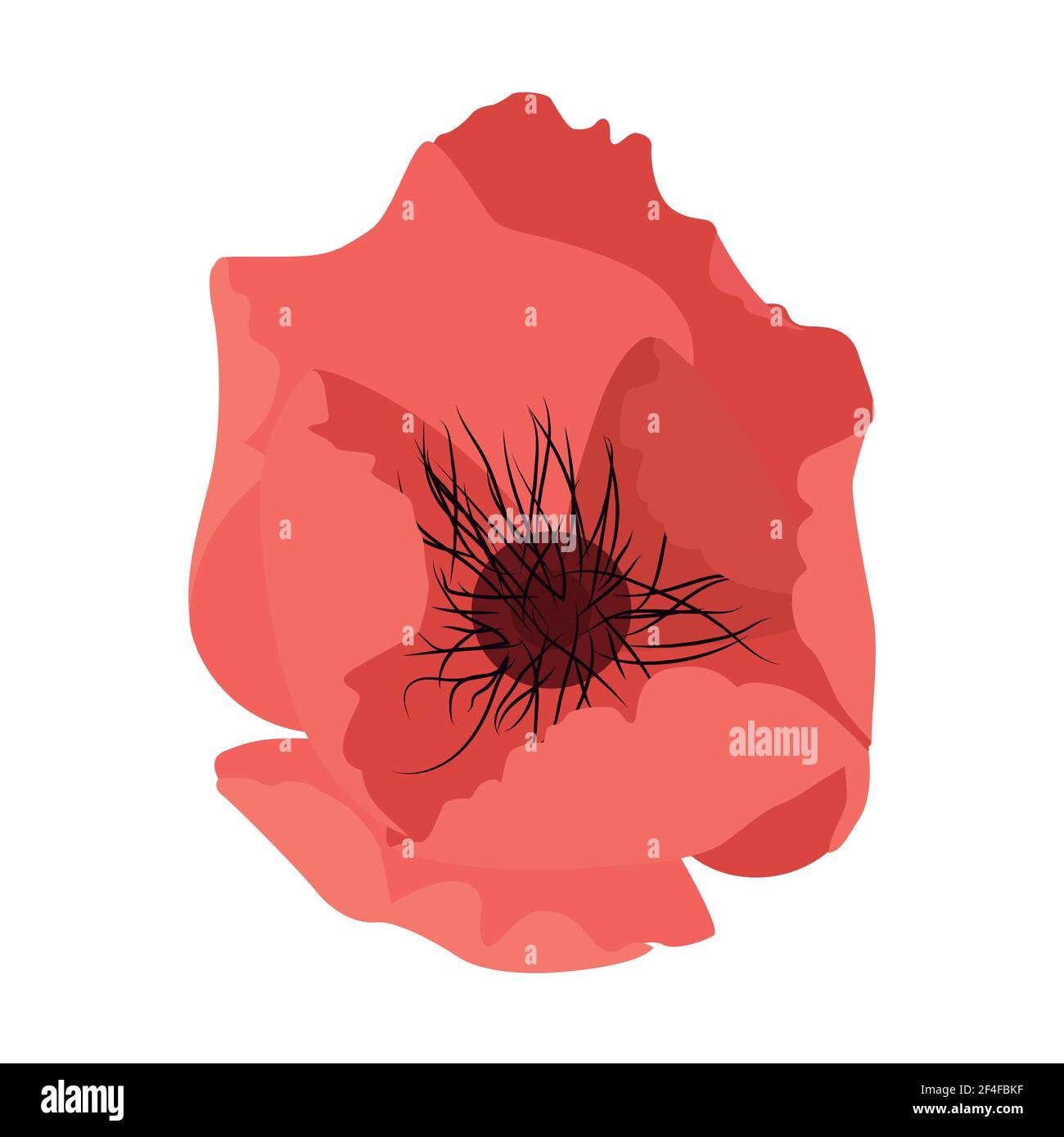 Simple flower poppy Vector Illustration EPS10 Stock Vector Image & Art ...