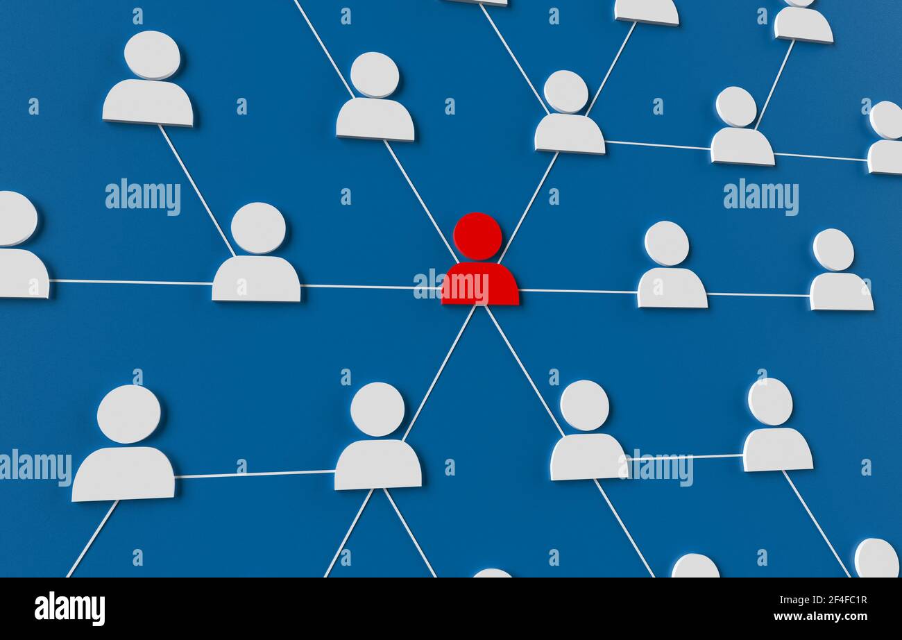 Social networking between different people or business person icons ...