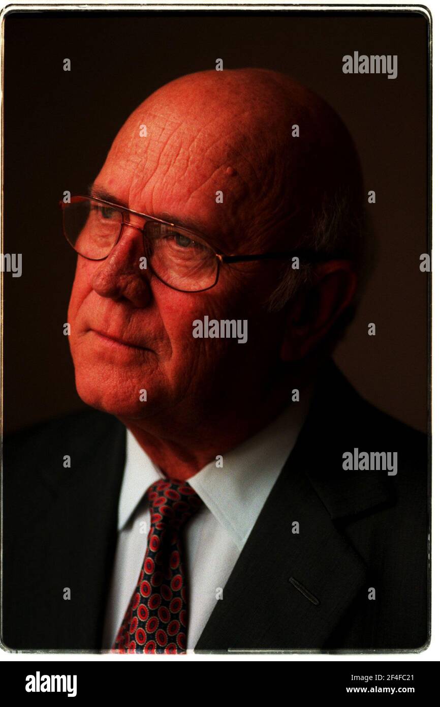 FW De Klerk former South African President January 1999 Stock Photo - Alamy