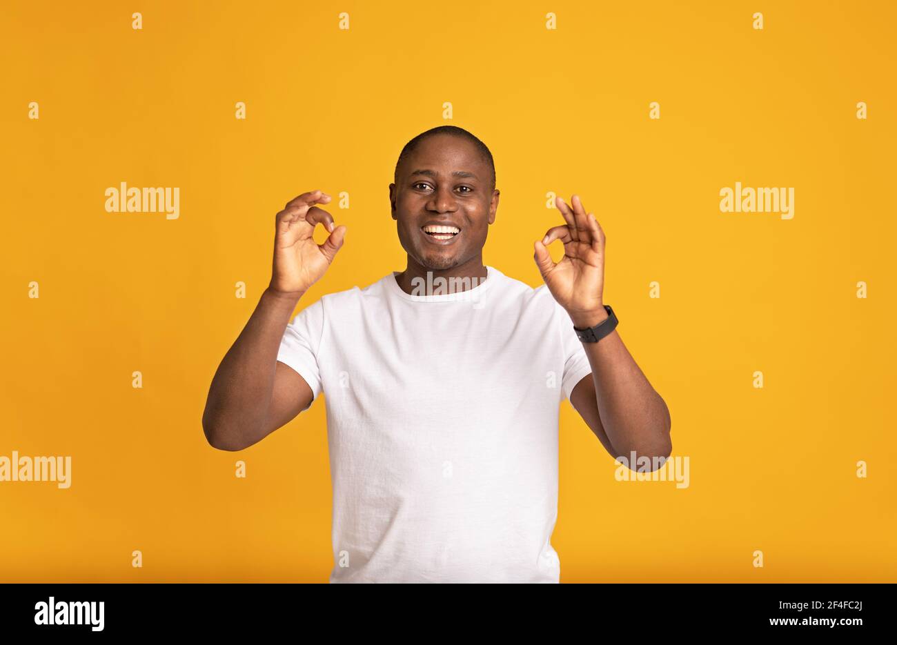 Excellent result, success, good mark, emotions and gesture Stock Photo ...