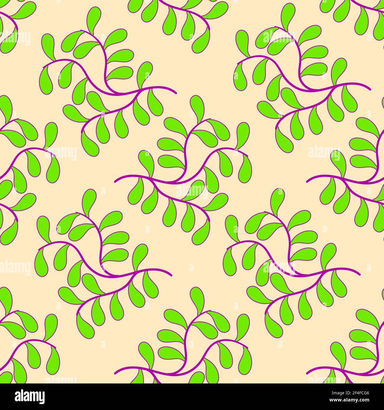 colorful plant branches seamless background print repeat pattern ...
