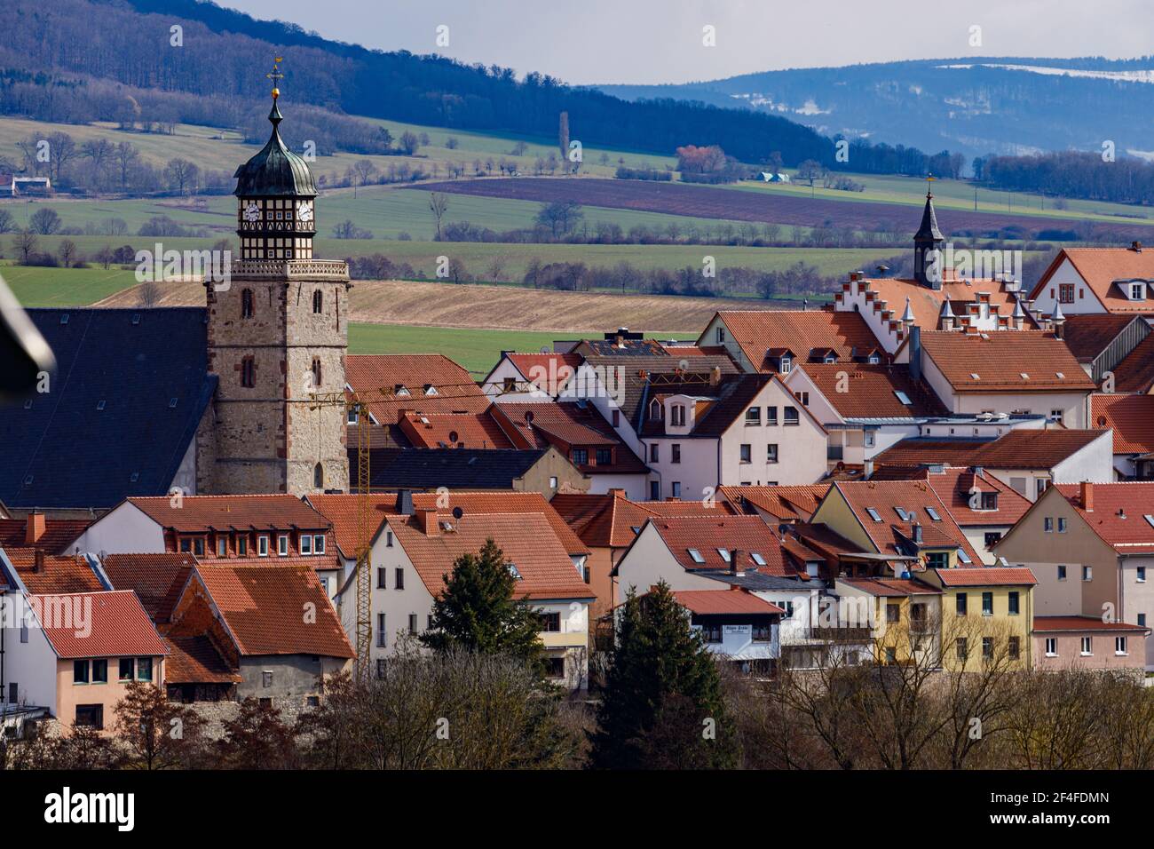 The city of Geisa in Thuringia Germany Stock Photo - Alamy