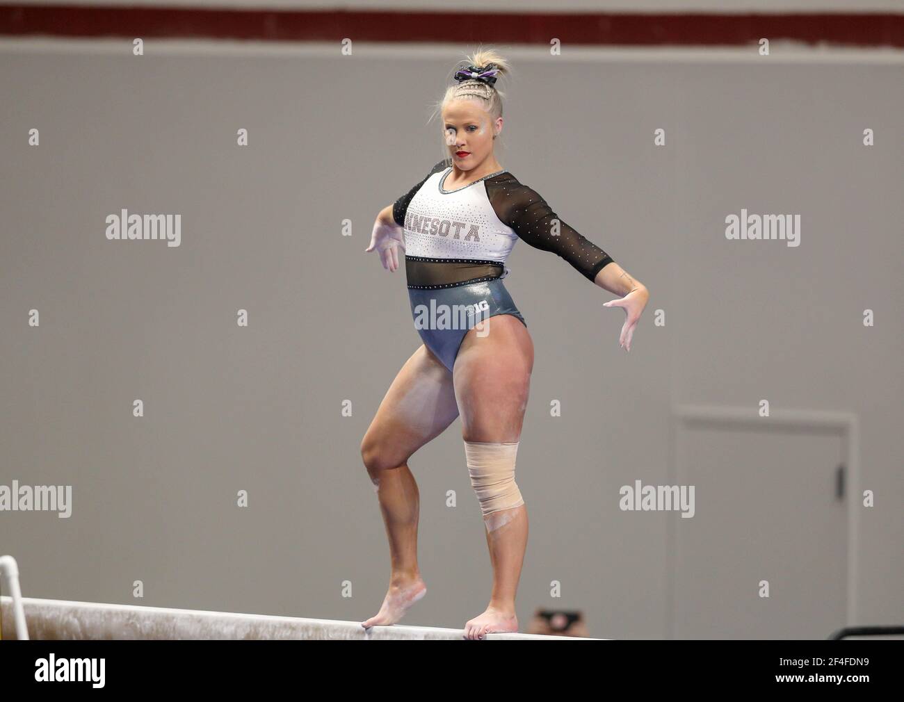 Minnesota's Lexi Montgomery performs on the balance beam during the ...