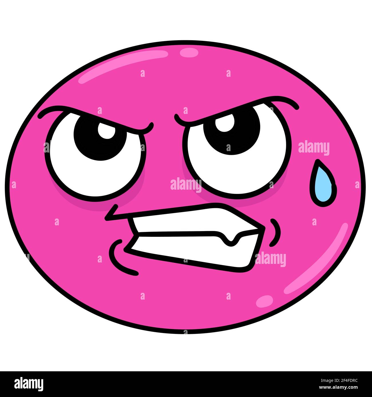 ball emoticon with angry face Stock Vector Image & Art - Alamy
