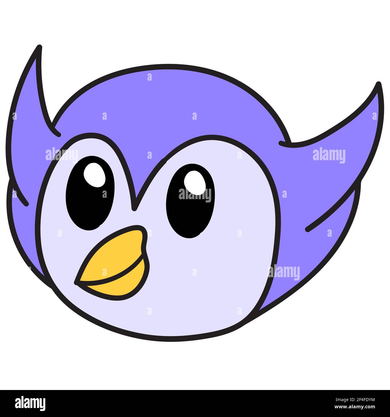 cute bird head emoticon Stock Vector Image & Art - Alamy