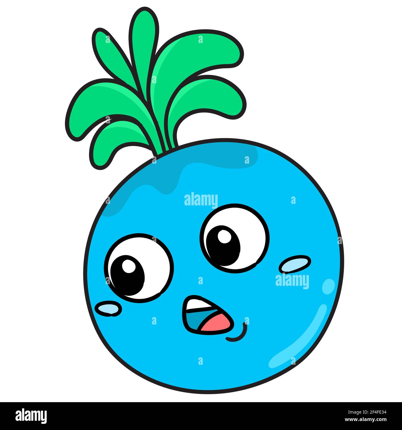 ball emoticon with a gawk expression Stock Vector Image & Art - Alamy