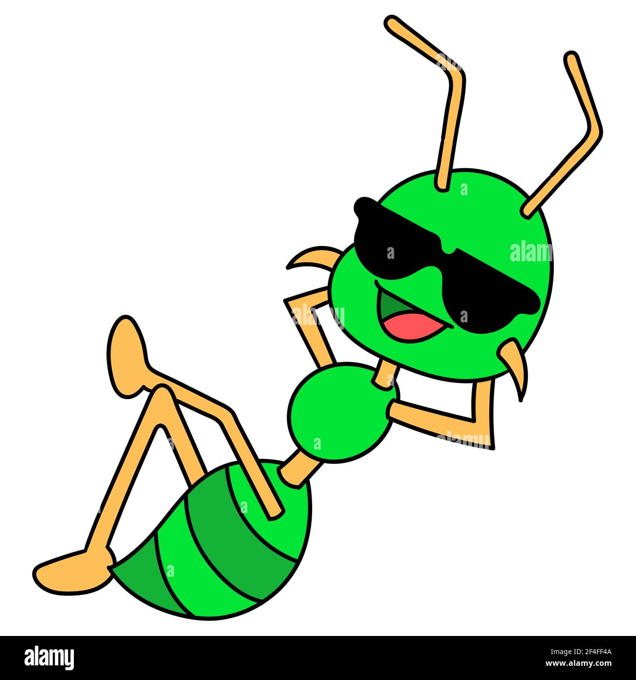 the ant with the cool glasses is relaxing Stock Vector Image & Art - Alamy