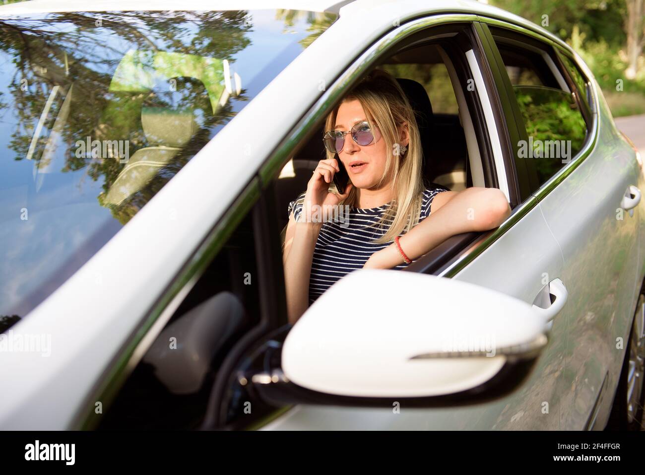 Women driving a car during the drive to travel journey Stock Photo - Alamy