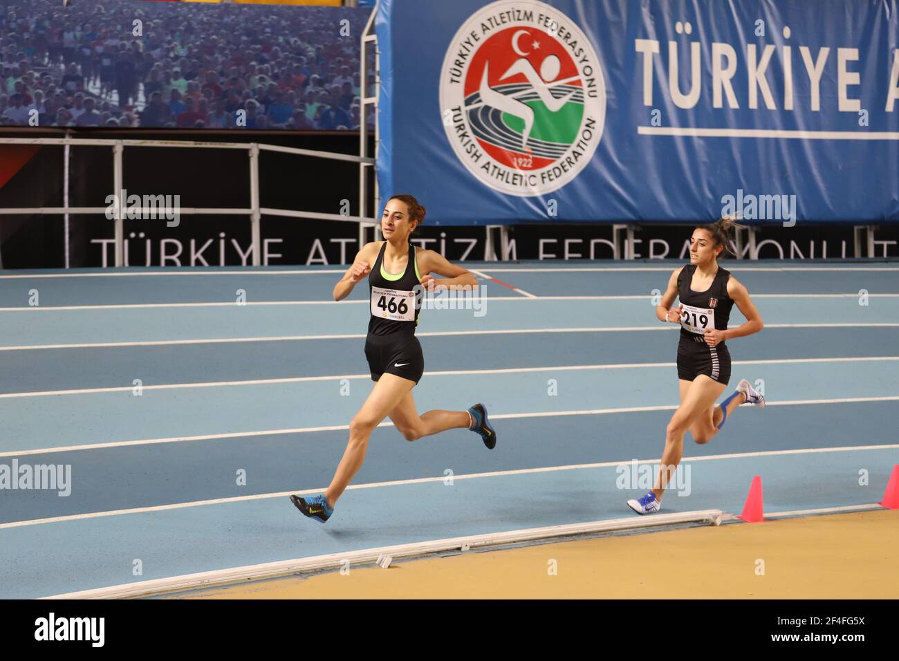 ISTANBUL, TURKEY - JANUARY 30, 2021: Athletes running during Turkish ...