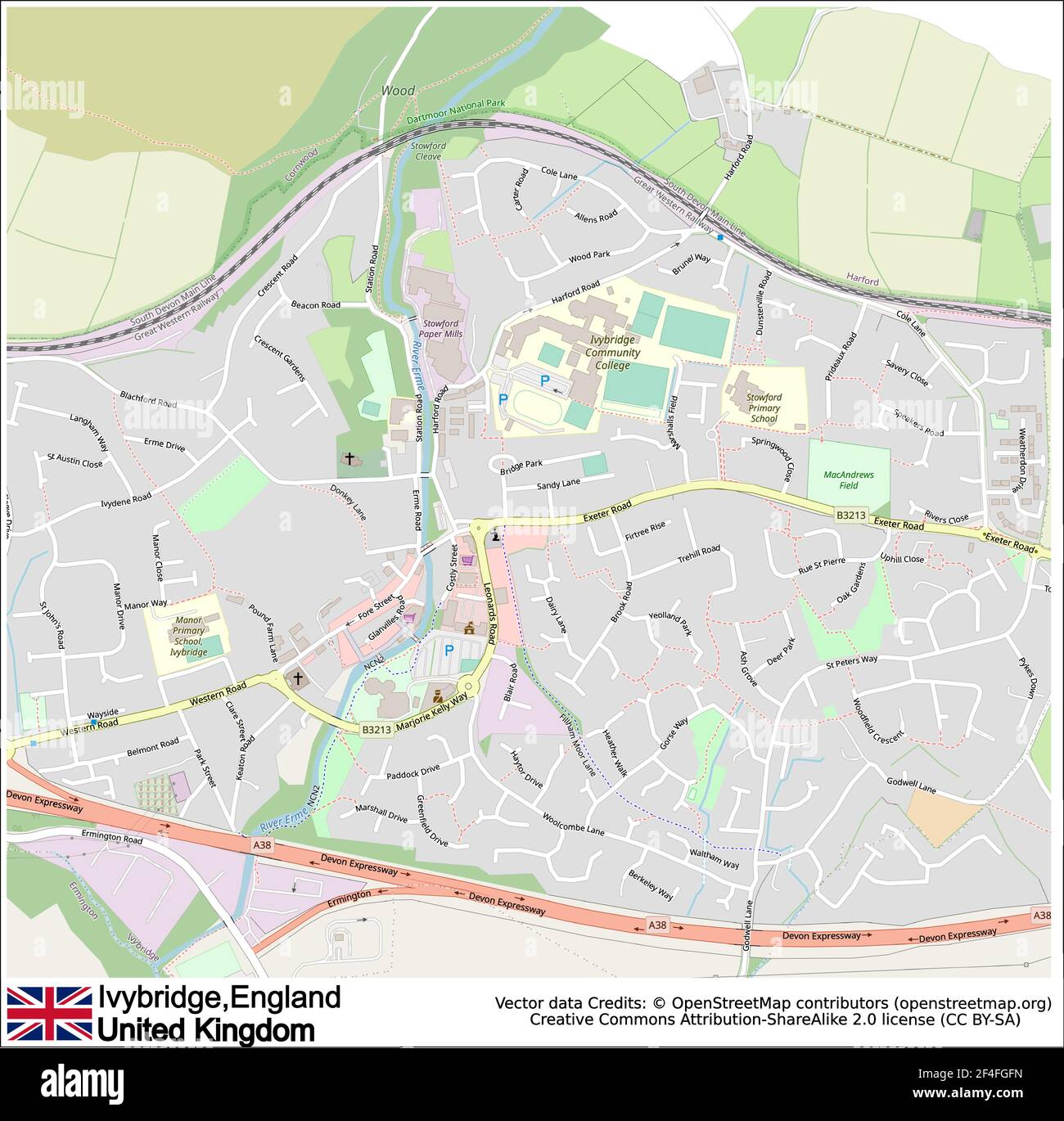 Map Of Ivybridge High Resolution Stock Photography and Images - Alamy