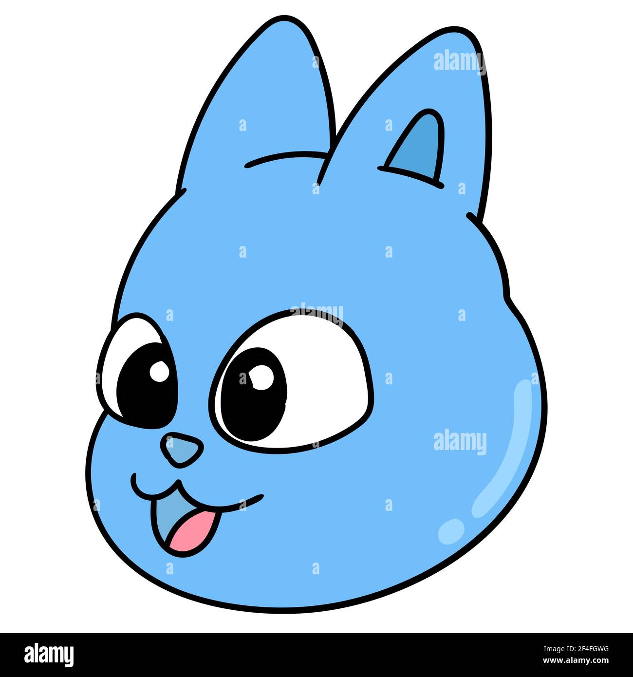 blue squirrel head smiling happily Stock Vector Image & Art - Alamy