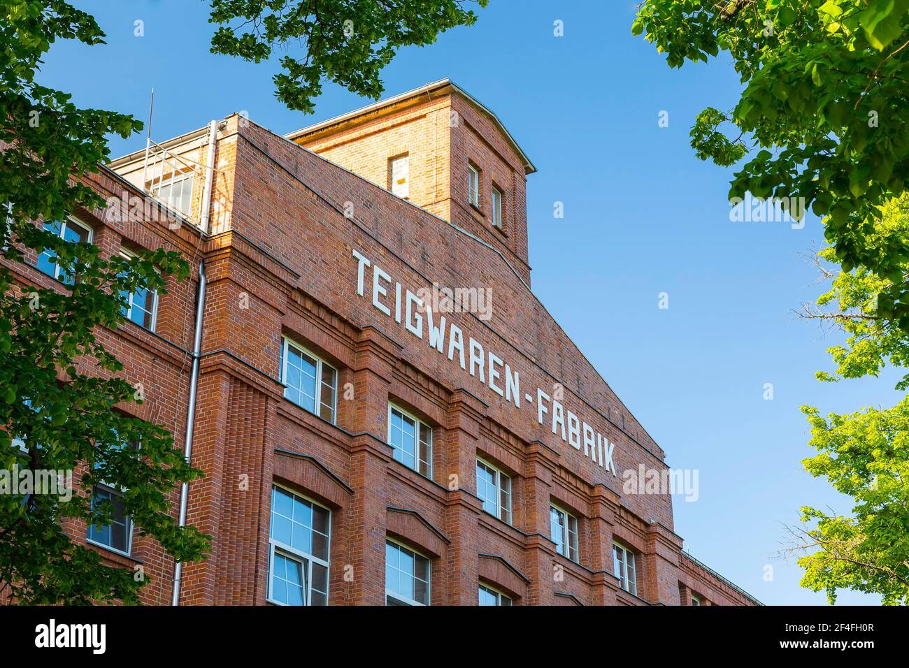 Pasta factory Riesa, facade with lettering, Saxony, Germany Stock Photo ...