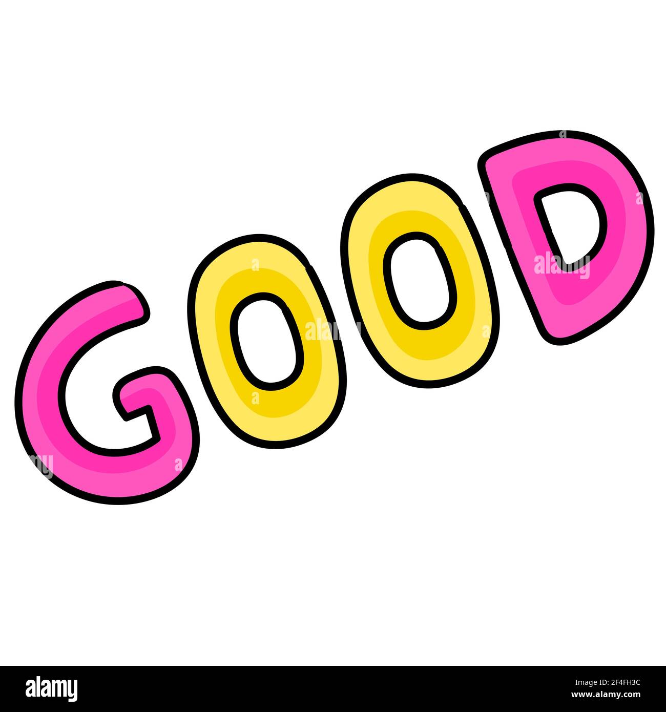 bold colored font text good word Stock Vector Image & Art - Alamy