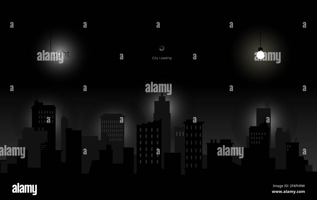 Night city glow cartoon Stock Vector Images - Alamy