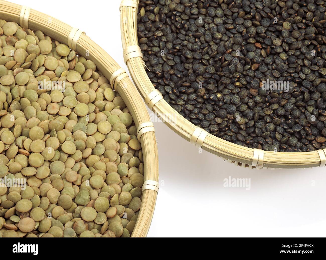 French lentils called Puy lentils and St. flour lentils Stock Photo - Alamy