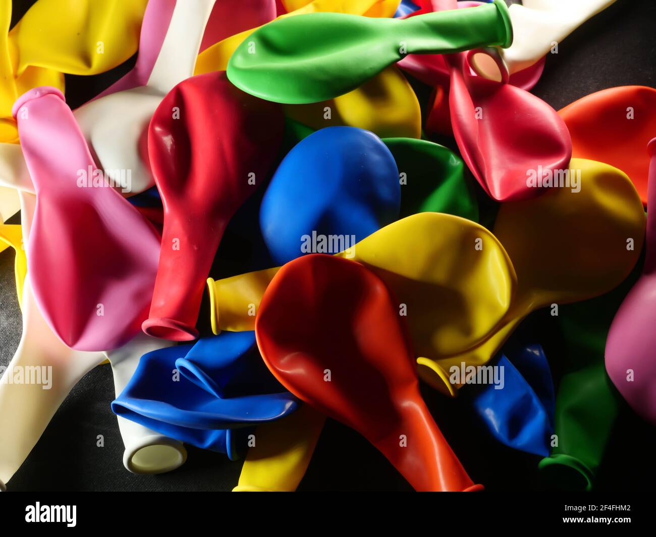 Colorful balloon are not blown. Flat view. Concept of future holidays ...