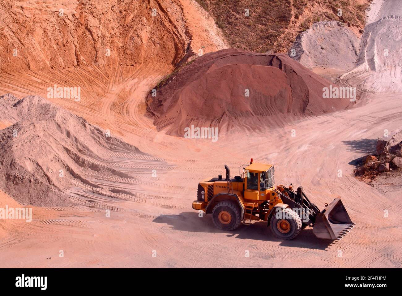 Industrial sand mining excavator hi-res stock photography and images ...