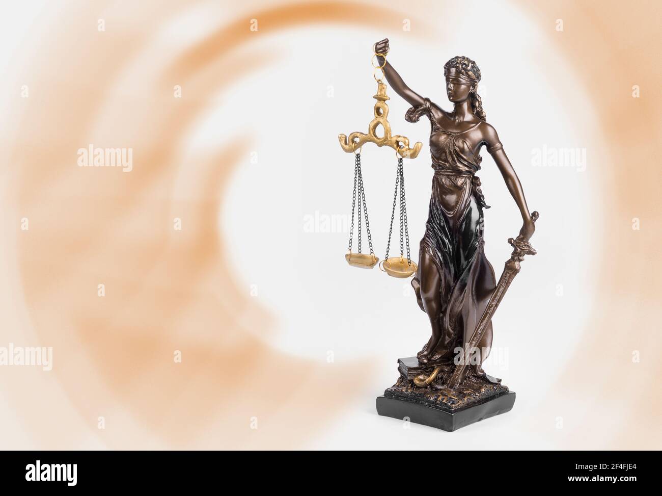 Themis statue justice on a whire background Stock Photo - Alamy
