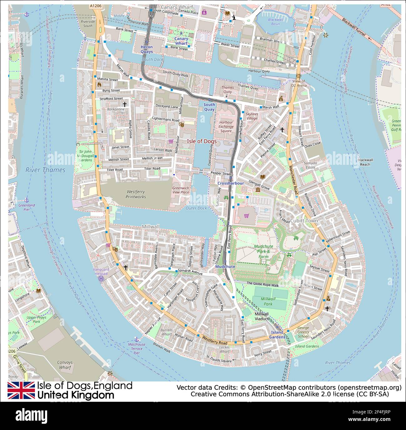 Isle Of Dogs Map High Resolution Stock Photography and Images - Alamy