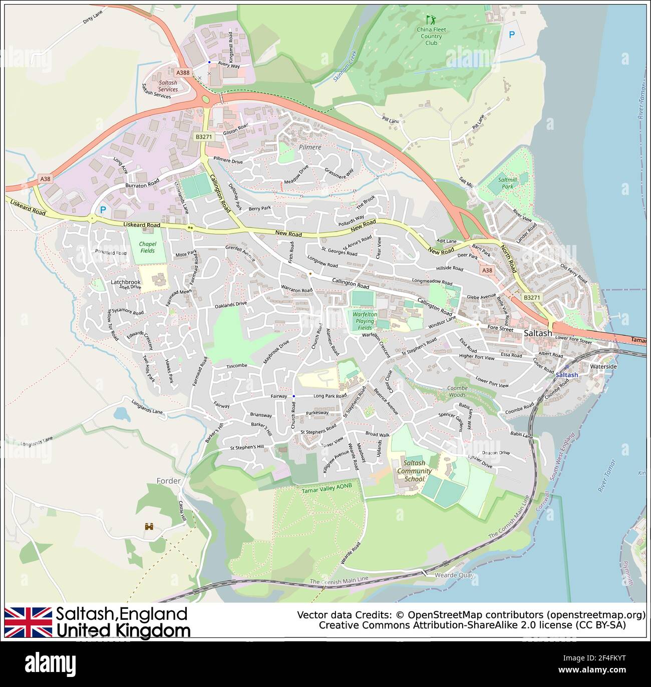 Map Of Saltash High Resolution Stock Photography and Images - Alamy