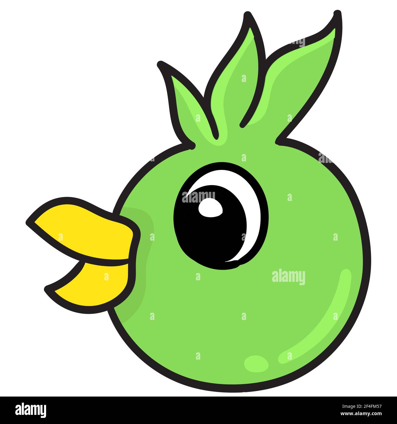 laughing bird head emoticon with cute face Stock Vector Image & Art - Alamy