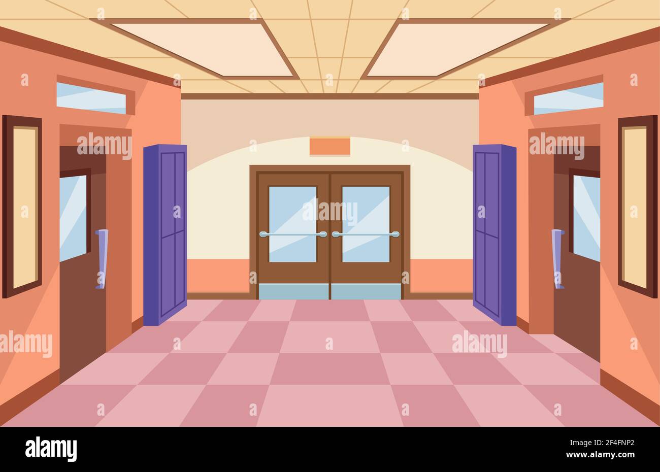 school corridor scene Stock Vector Image & Art - Alamy