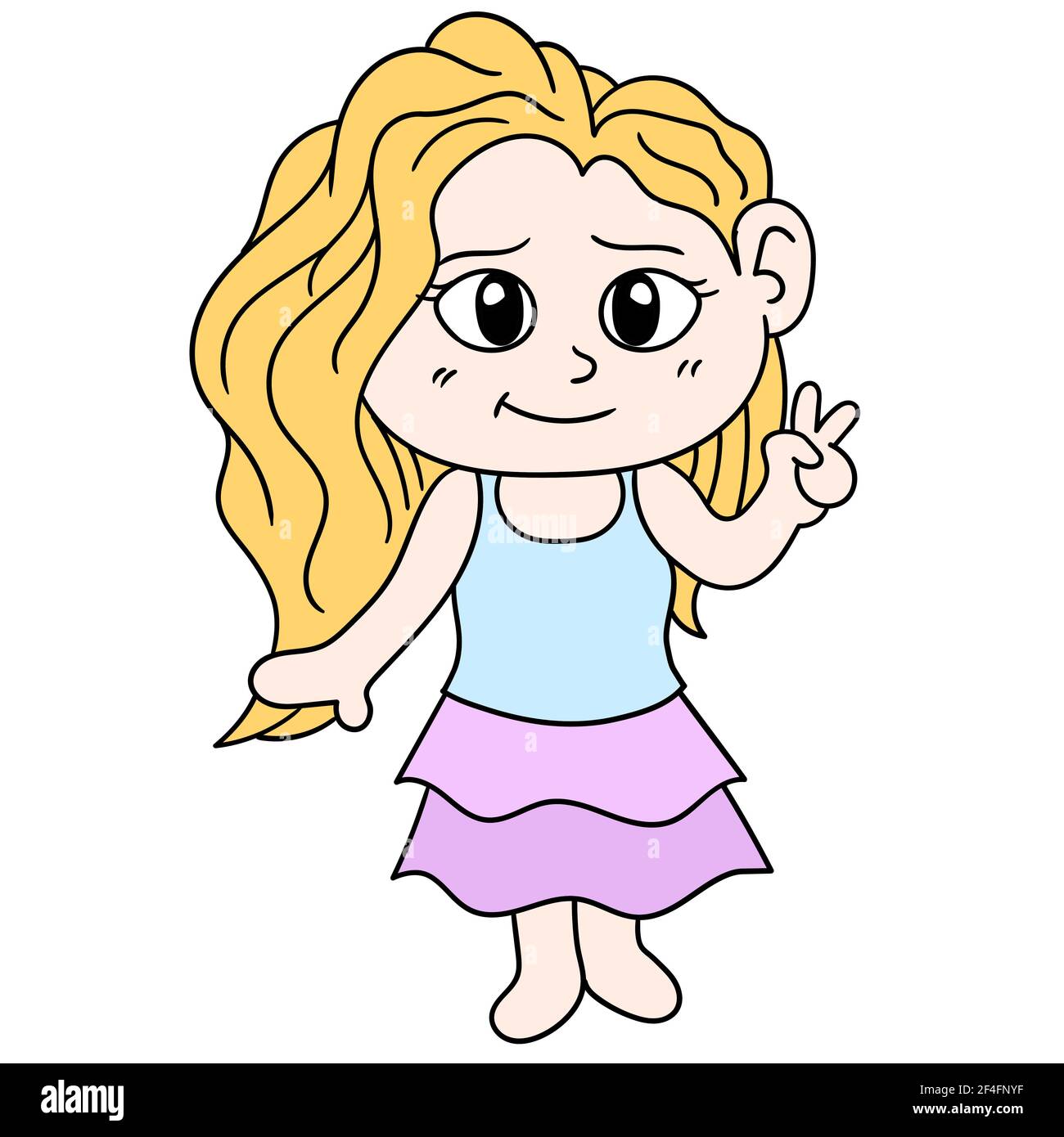 Blonde haired girl Stock Vector Images - Alamy