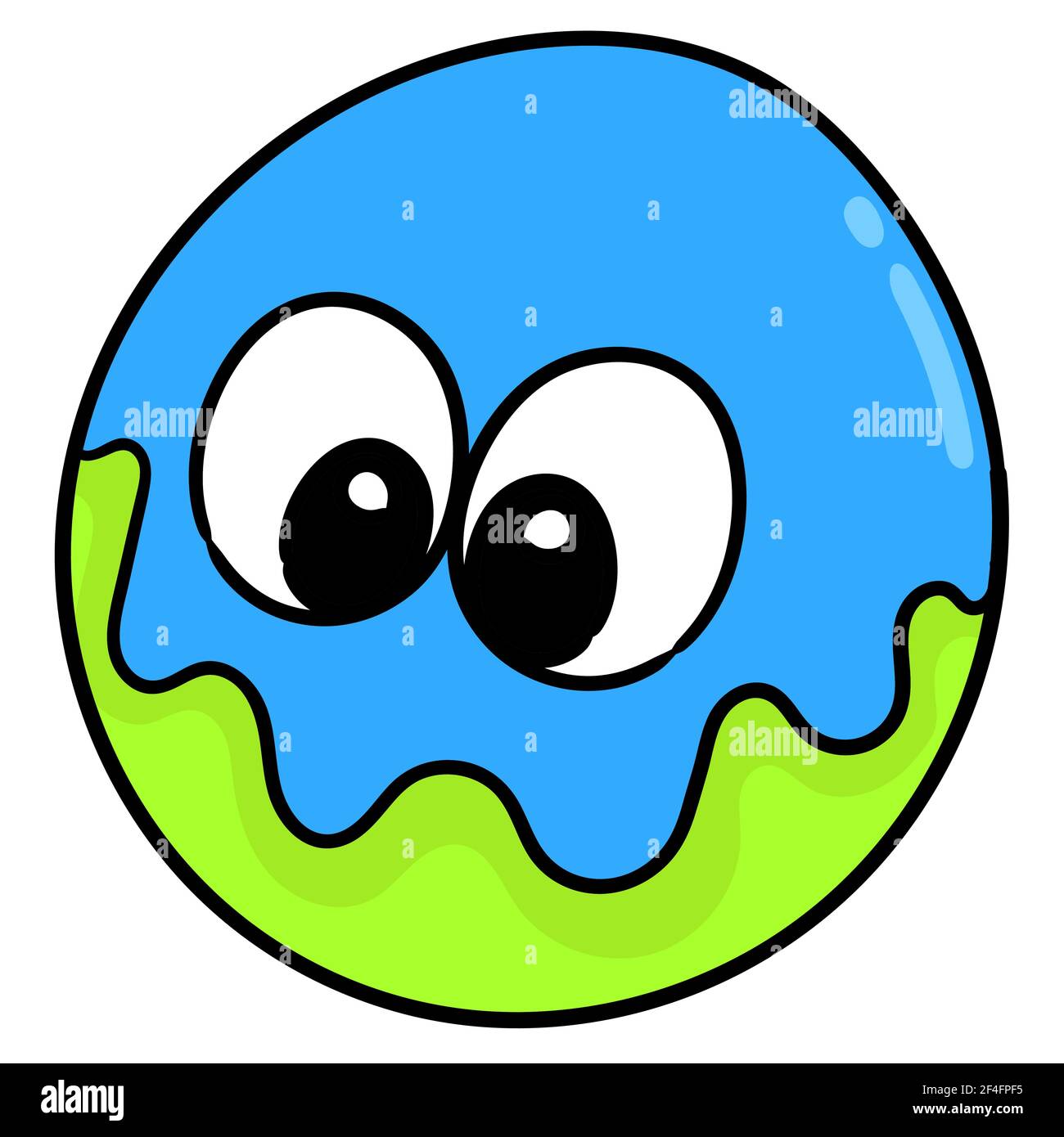 head emoticon with an expression of suppressing laughter Stock Vector ...