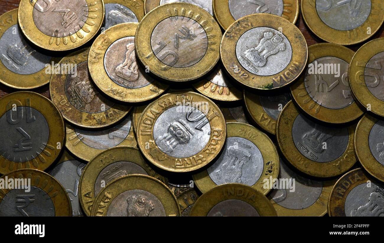 Indian coins images. Coins in India are presently being issued in ...