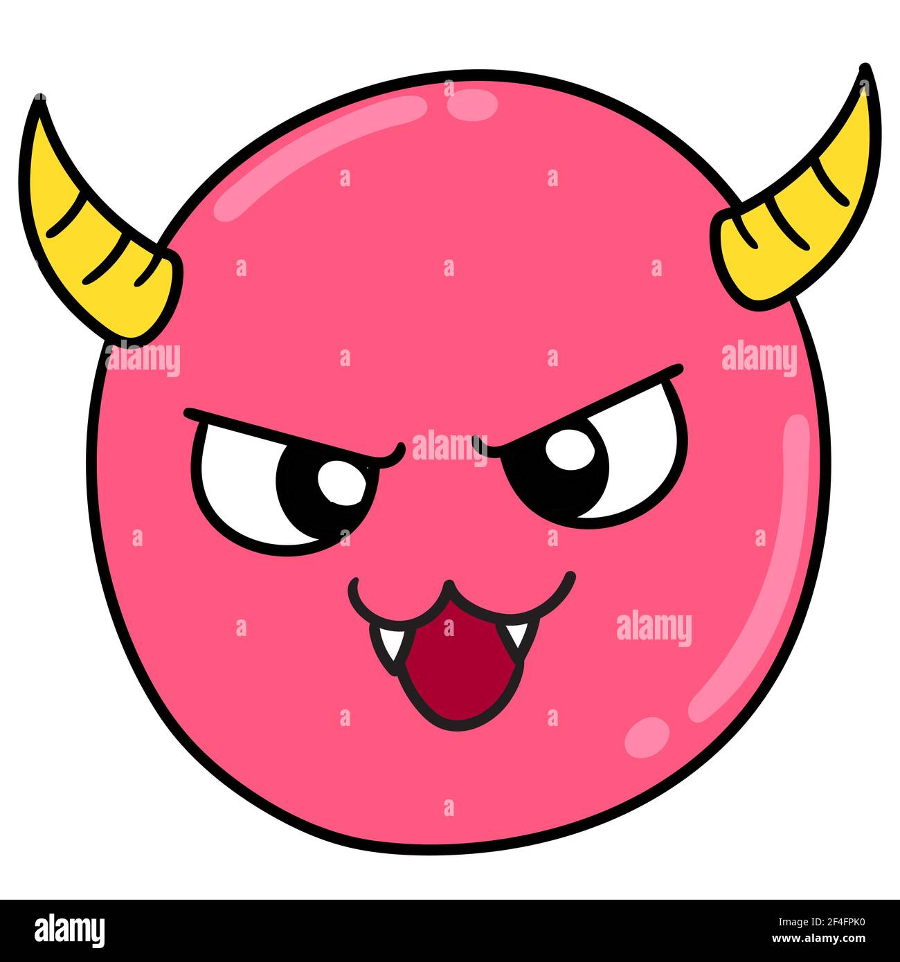 angry devil emoticon with red face Stock Vector Image & Art - Alamy