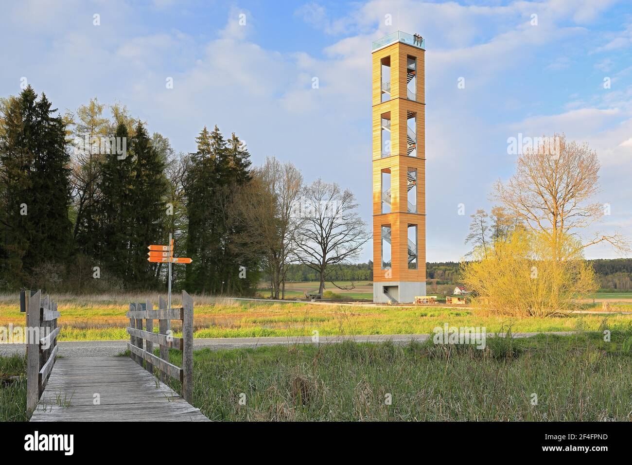 Bannwaldturm, lookout tower, Ostrach, Pfrunger-Burgweiler Ried, Baden ...