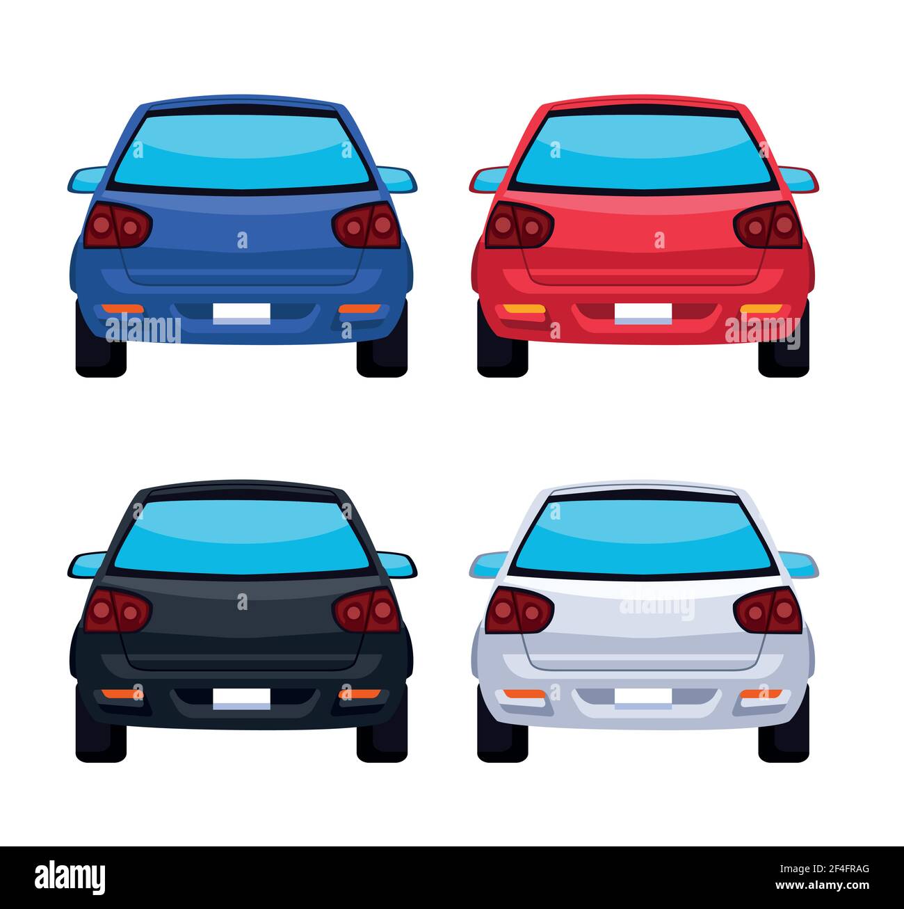 Four cars Stock Vector Images - Alamy