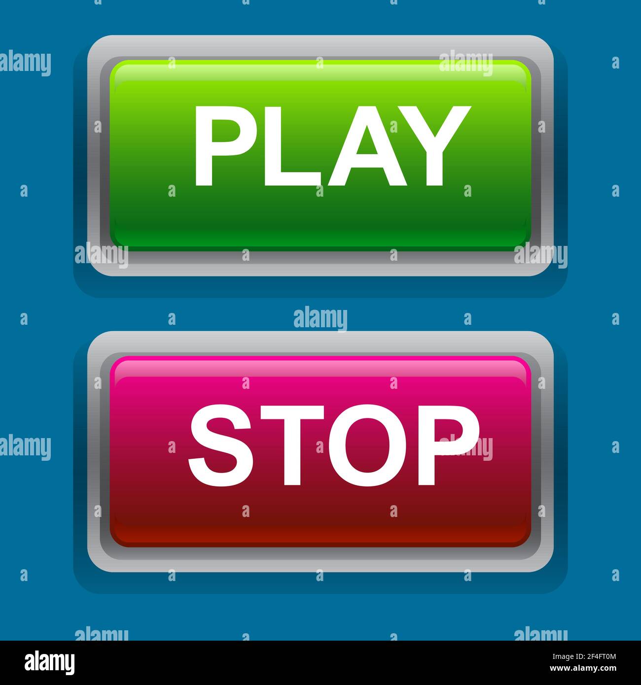 play and stop button 3d Stock Vector Image & Art - Alamy