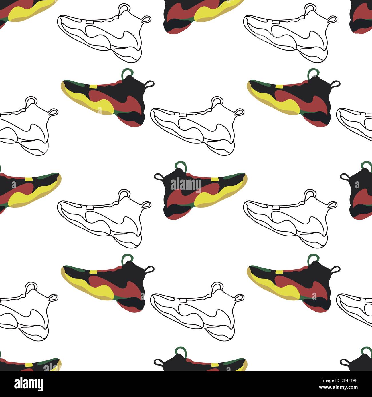 Sneakers seamless background Stock Vector Images - Alamy