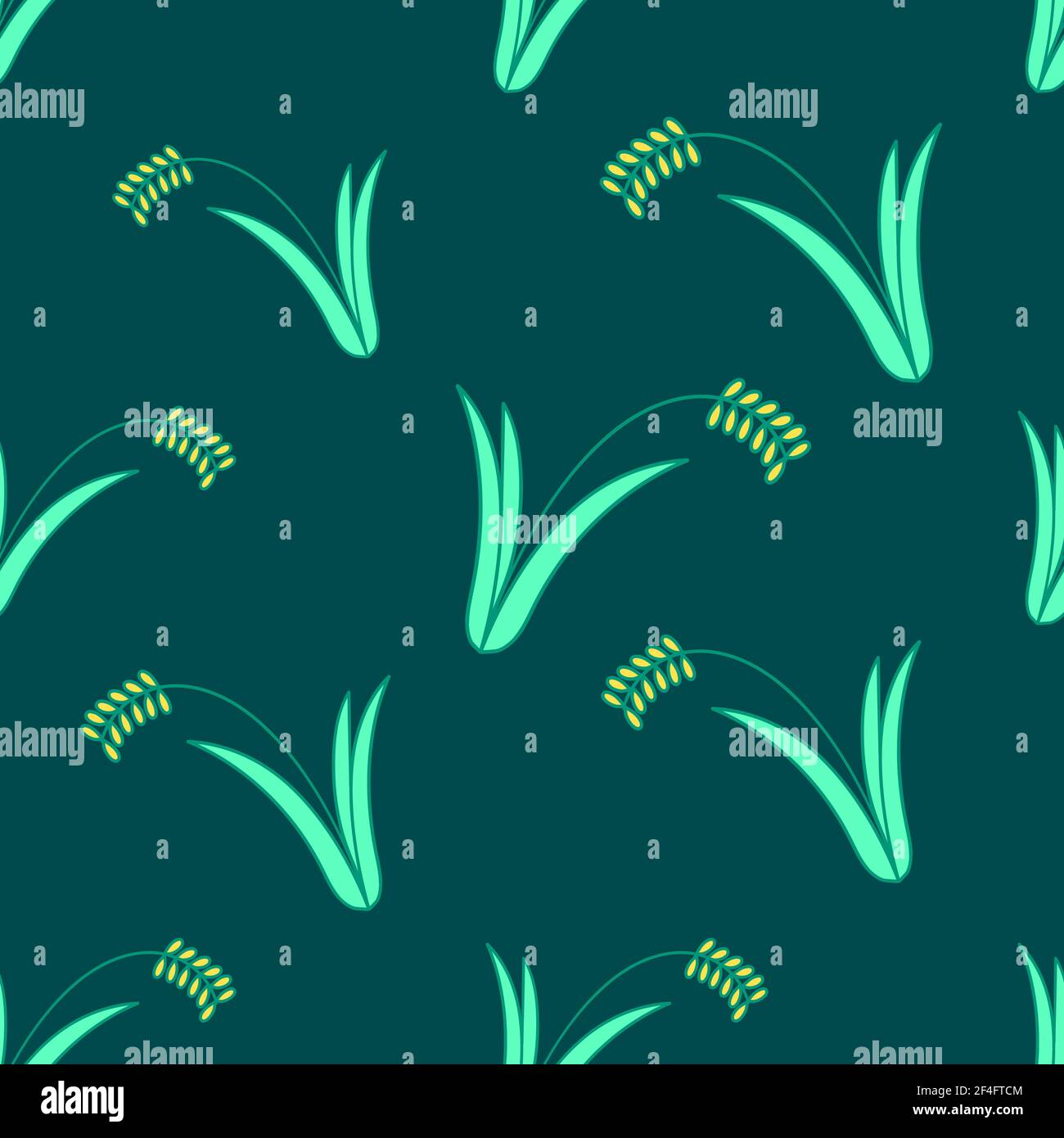 Wallpaper of rice field Stock Vector Images - Alamy