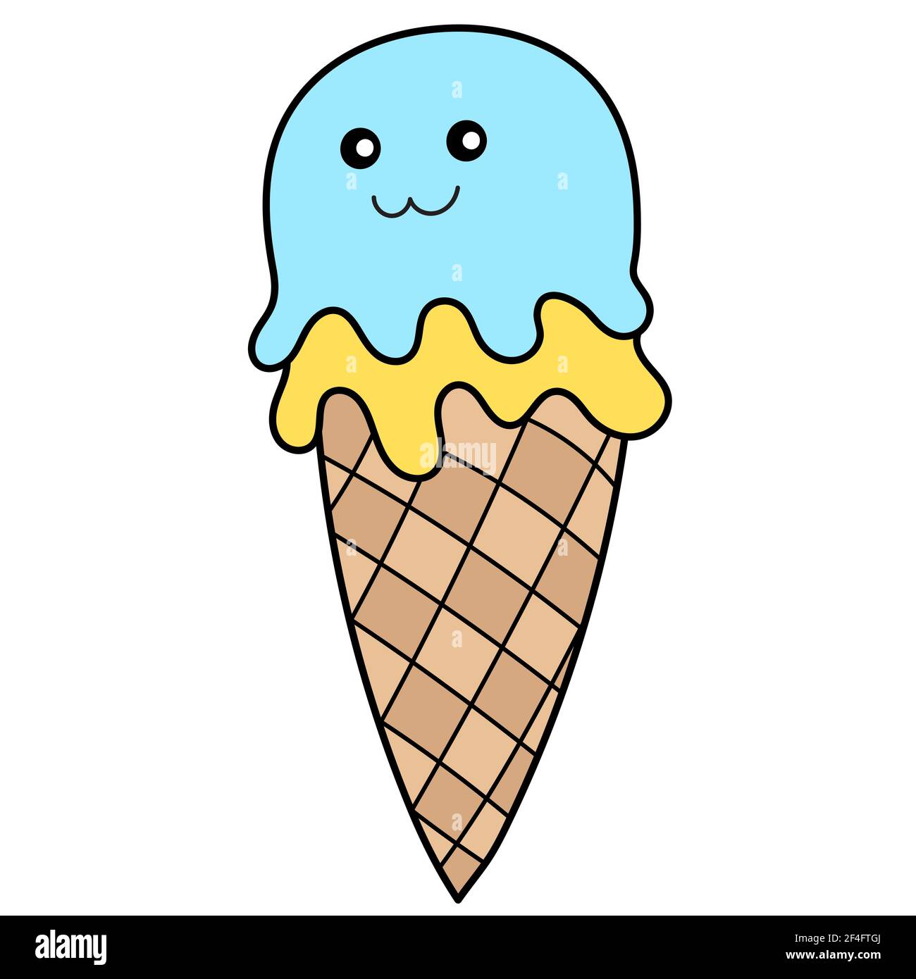 blue ice cream cone Stock Vector Image & Art - Alamy