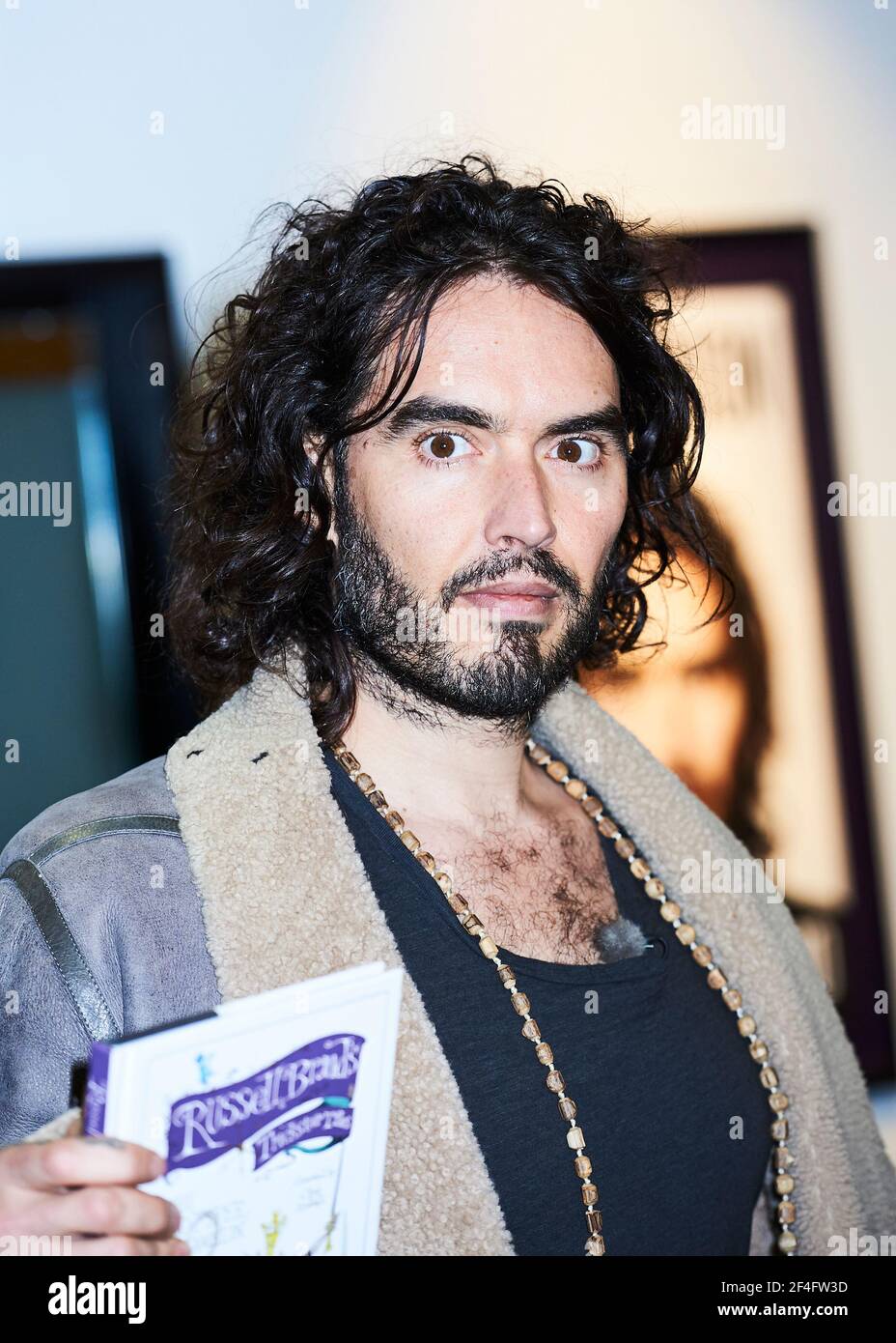 Russell Brand photocall and book signing for his latest book Revolution ...