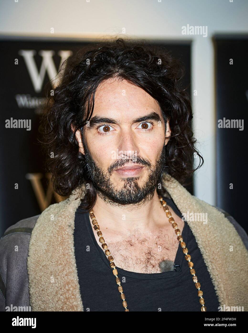 Russell Brand photocall and book signing for his latest book Revolution ...