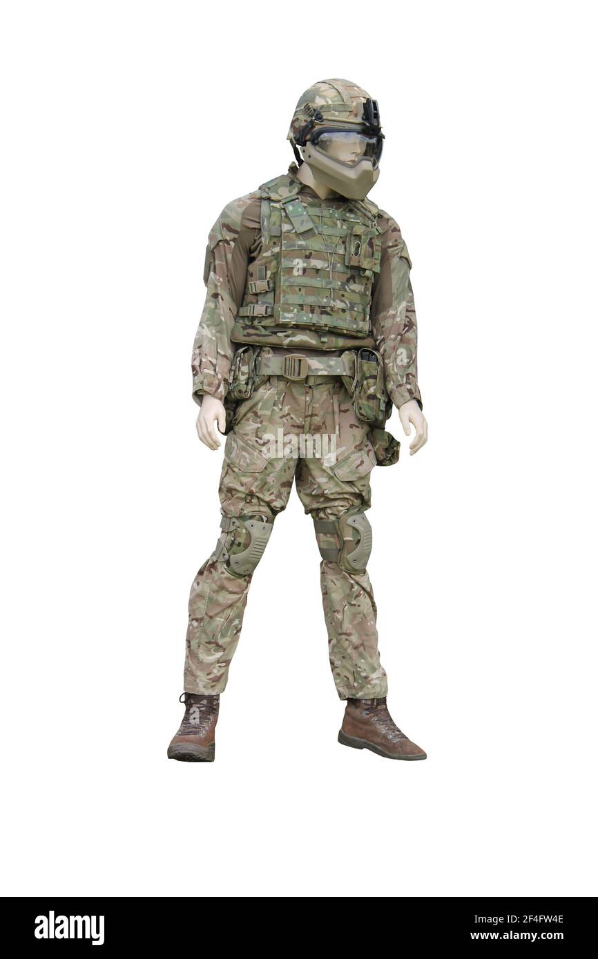 A Mannequin Figure of a Camouflaged Army Soldier Stock Photo - Alamy