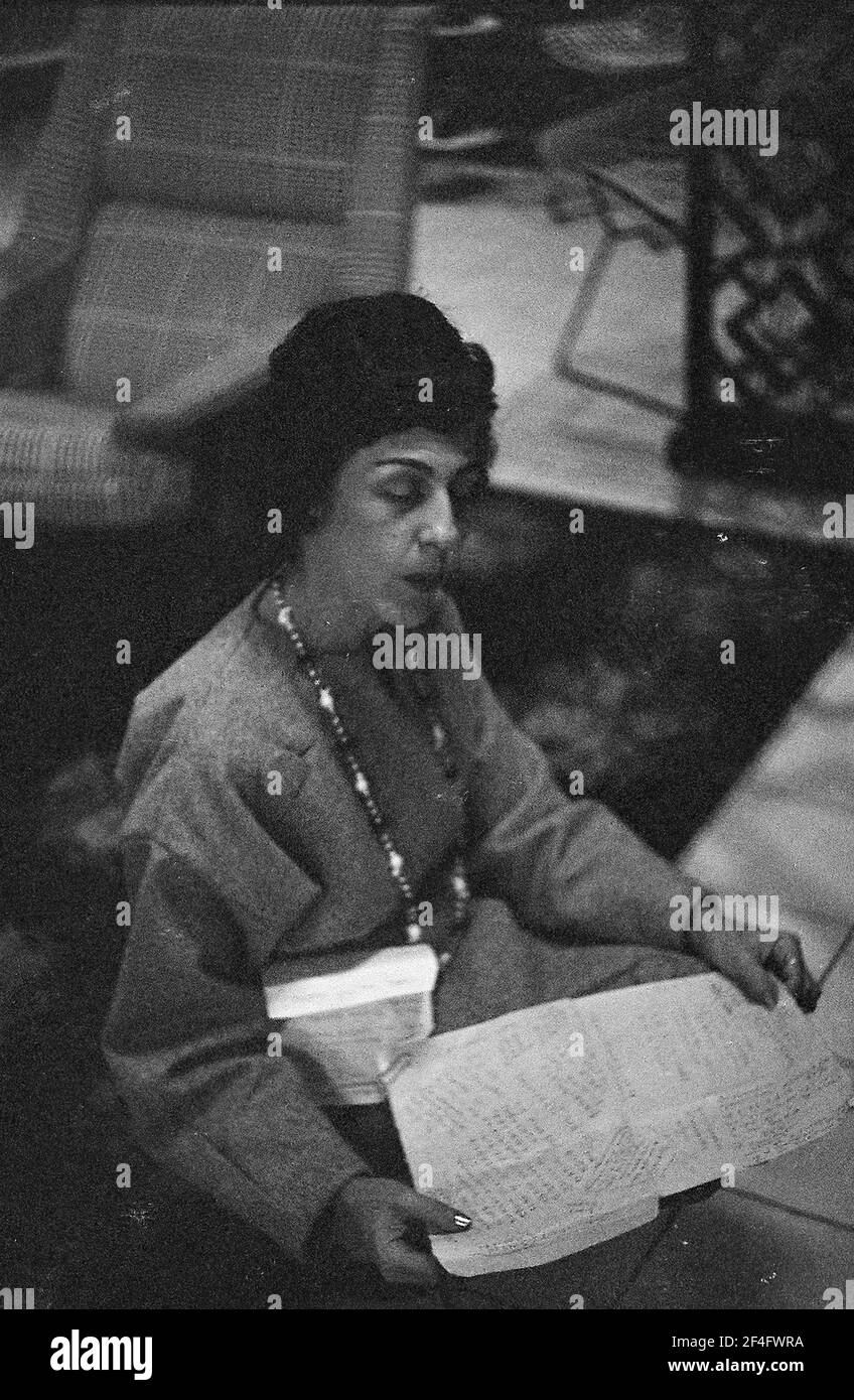 Portrait of Celia Sanchez at home, Cuba, 1963. From the Deena Stryker ...