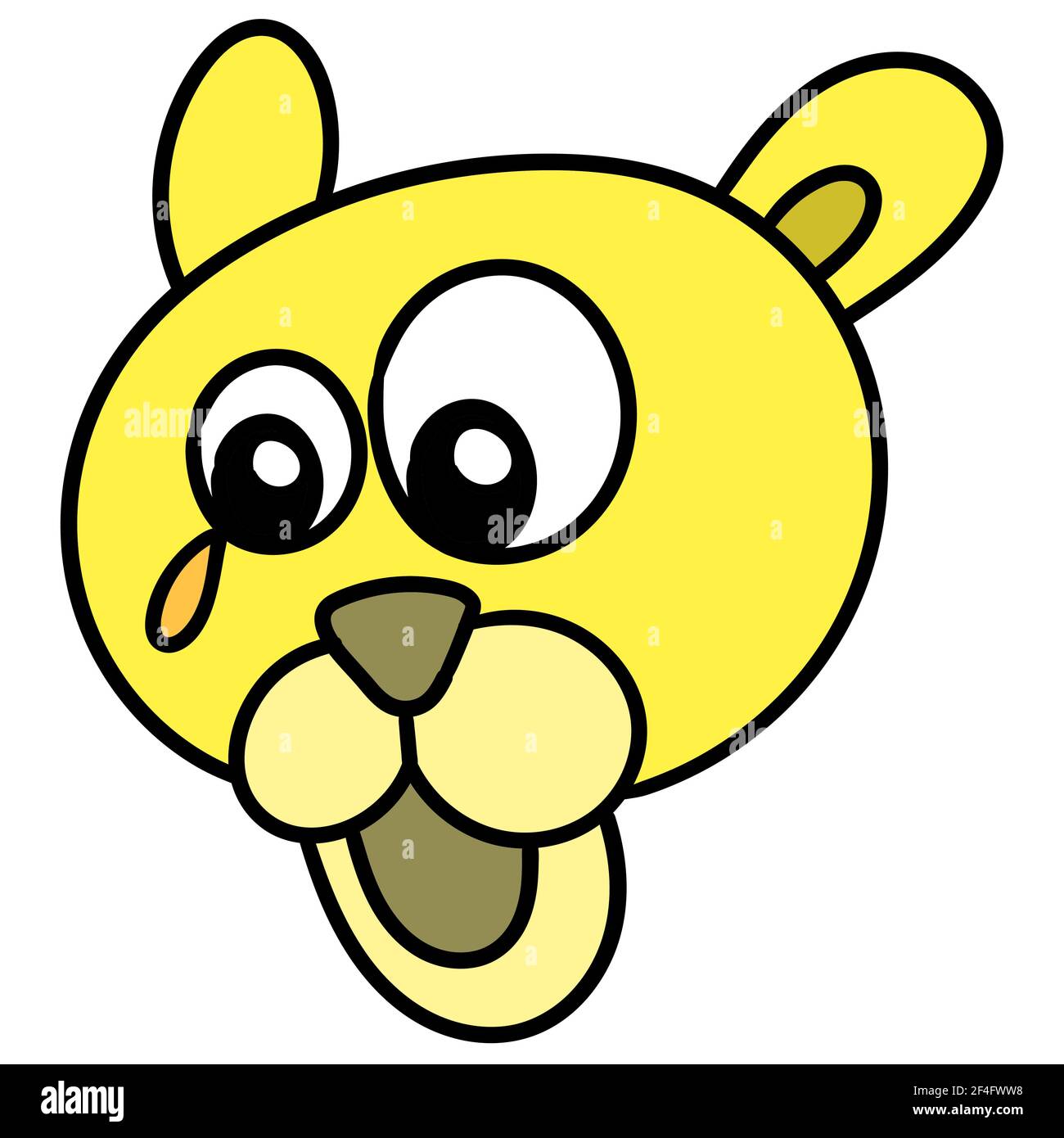 The frightened lion Stock Vector Images - Alamy