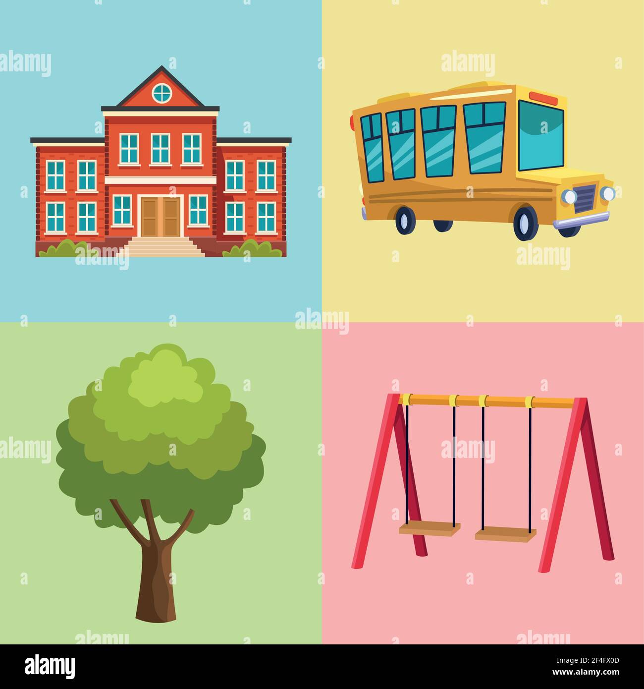 school four icons Stock Vector Image & Art - Alamy