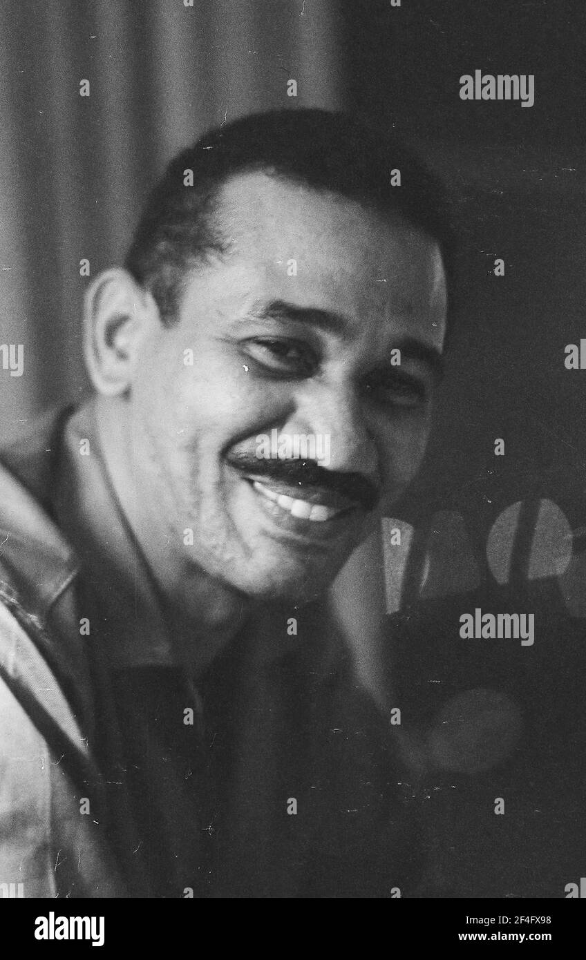 Headshot portrait of Comandante Juan Almeida, Cuba, 1963. From the ...