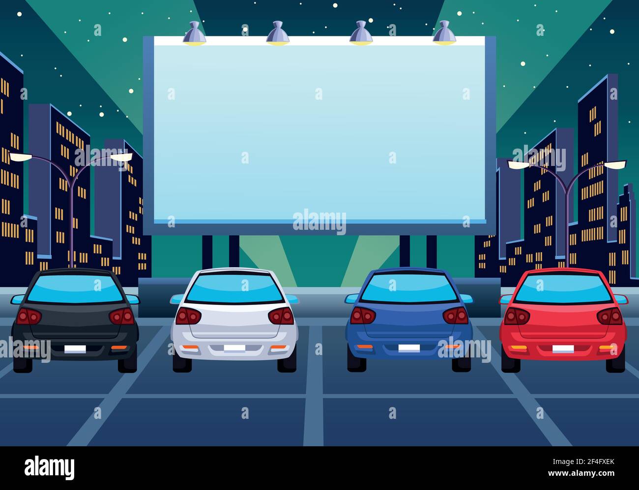 autocinema and cars Stock Vector Image & Art - Alamy