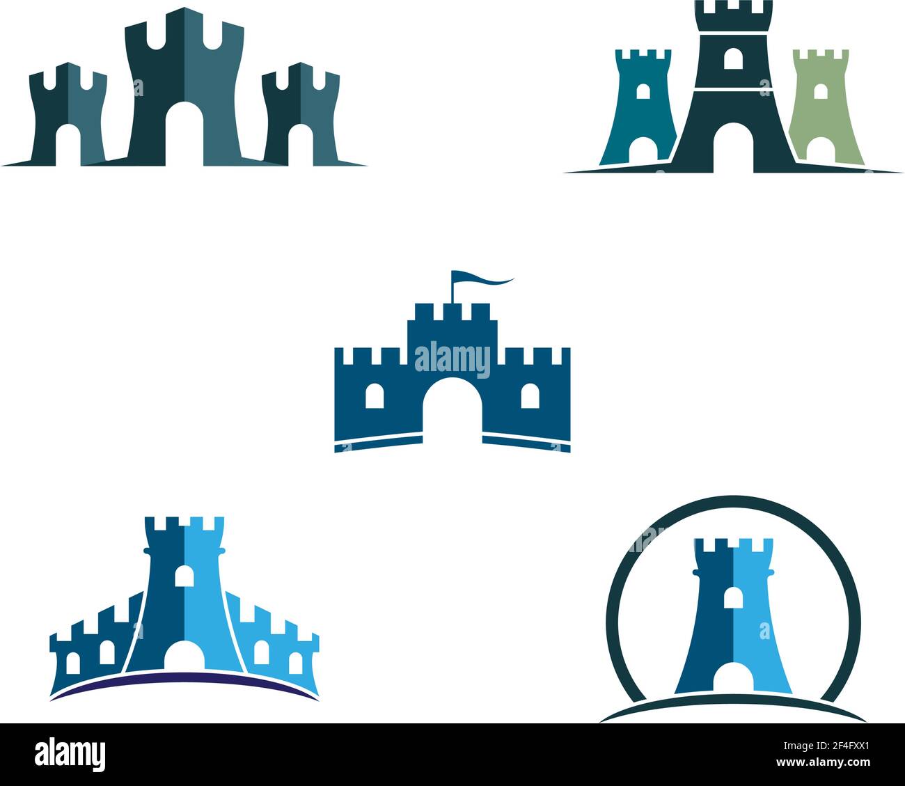 Castle logo template vector icon illustration design Stock Vector Image ...
