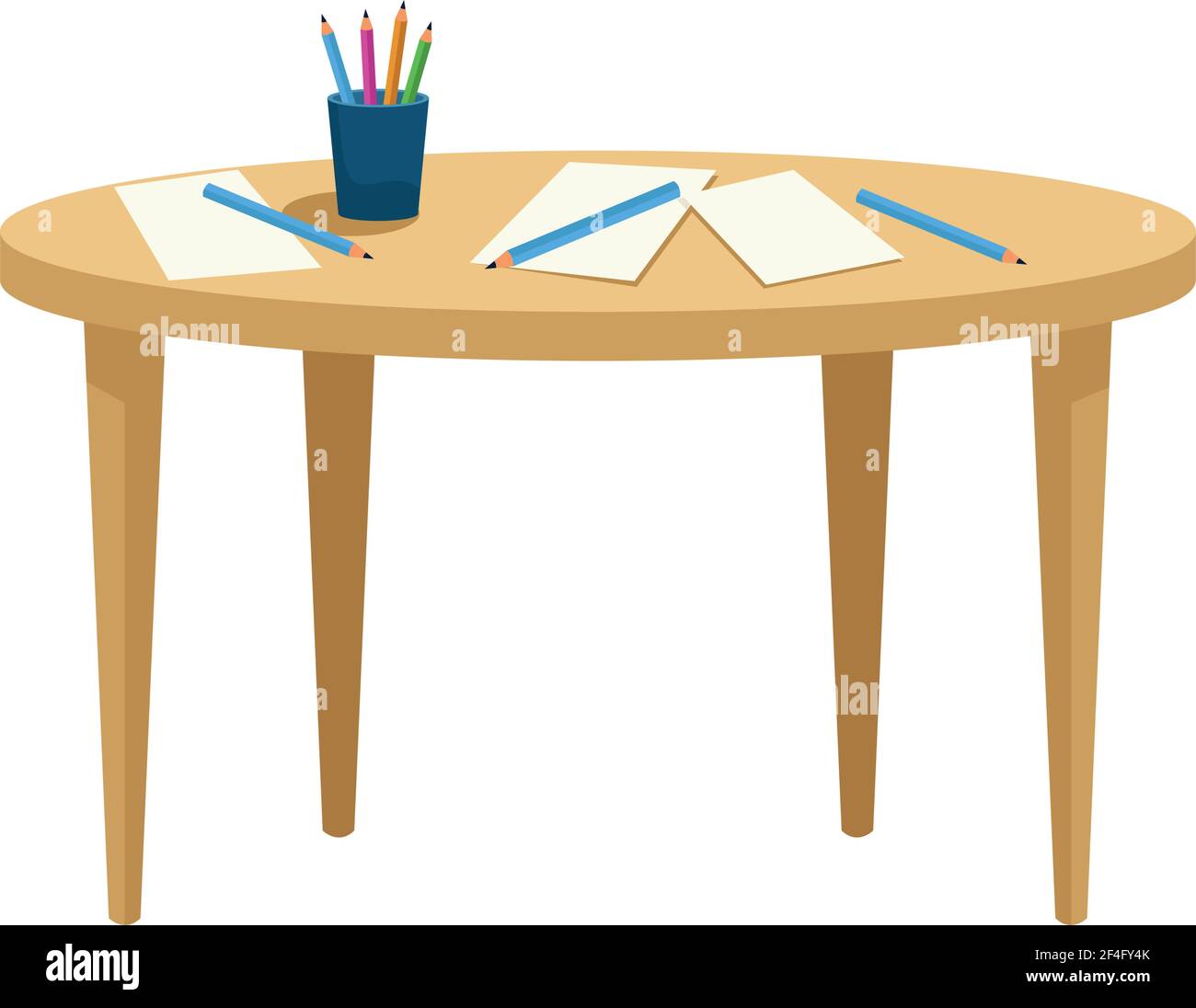 school table wooden Stock Vector Image & Art - Alamy