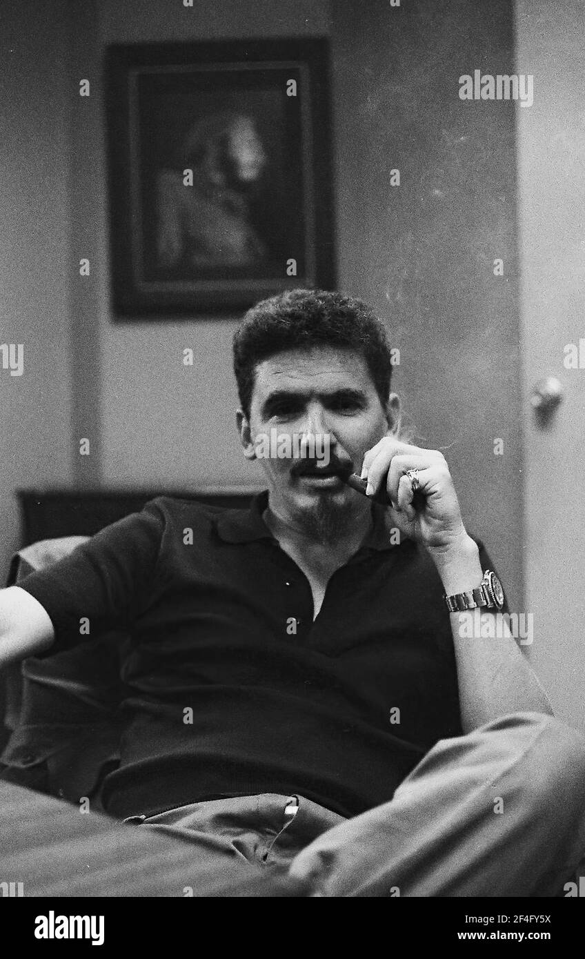 Half-length portrait of Cuba leader Comandante Ramiro Valdes, Cuba ...