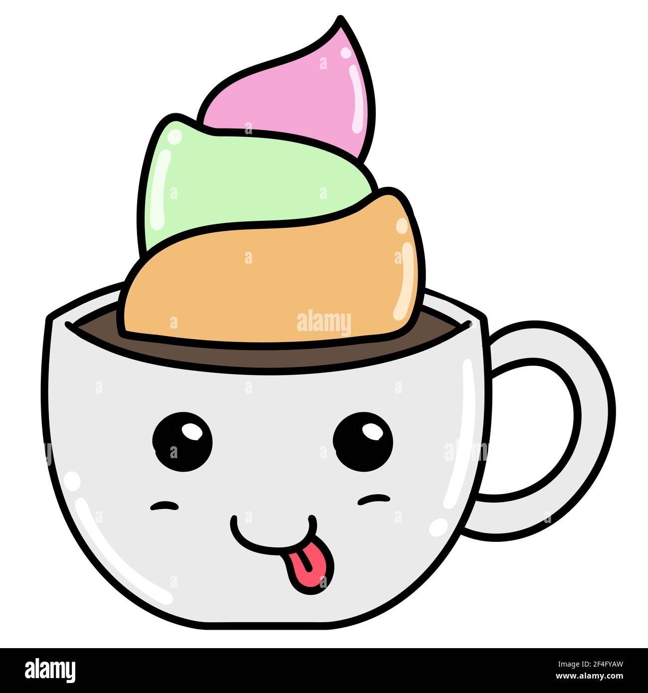 Cartoon ice cream stickers Cut Out Stock Images & Pictures - Alamy