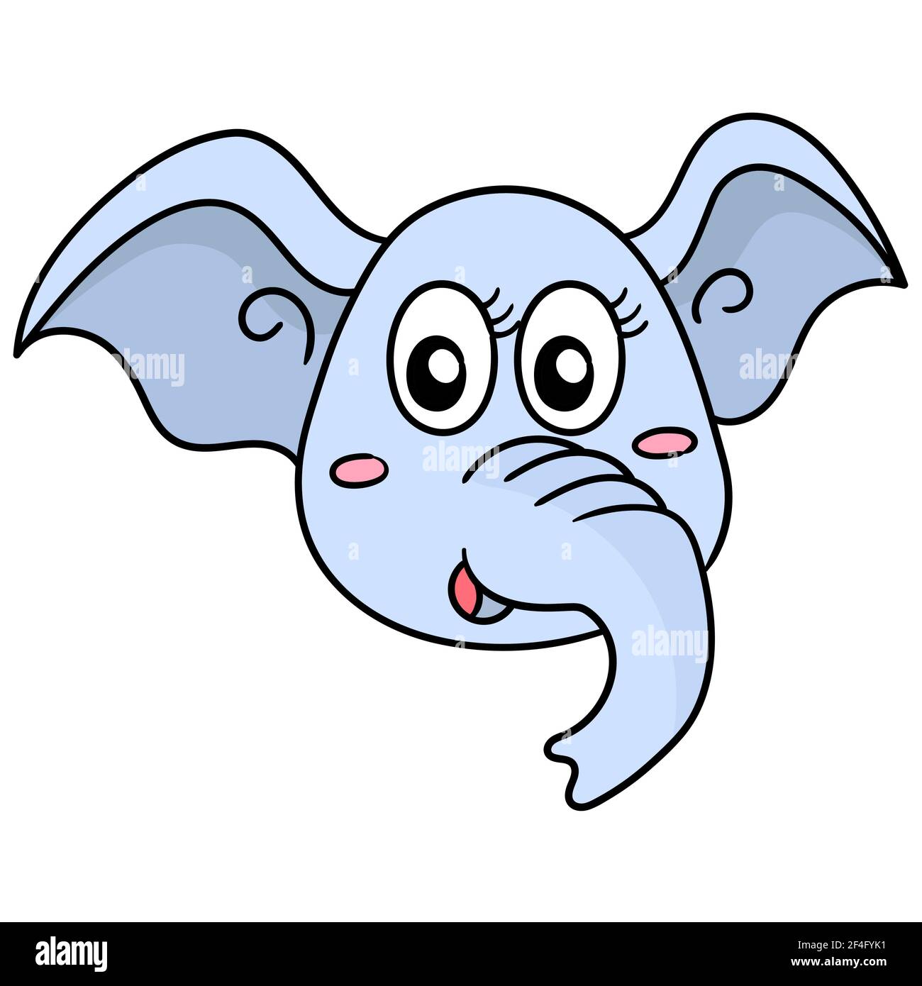 emoticon female elephant head Stock Vector Image & Art - Alamy